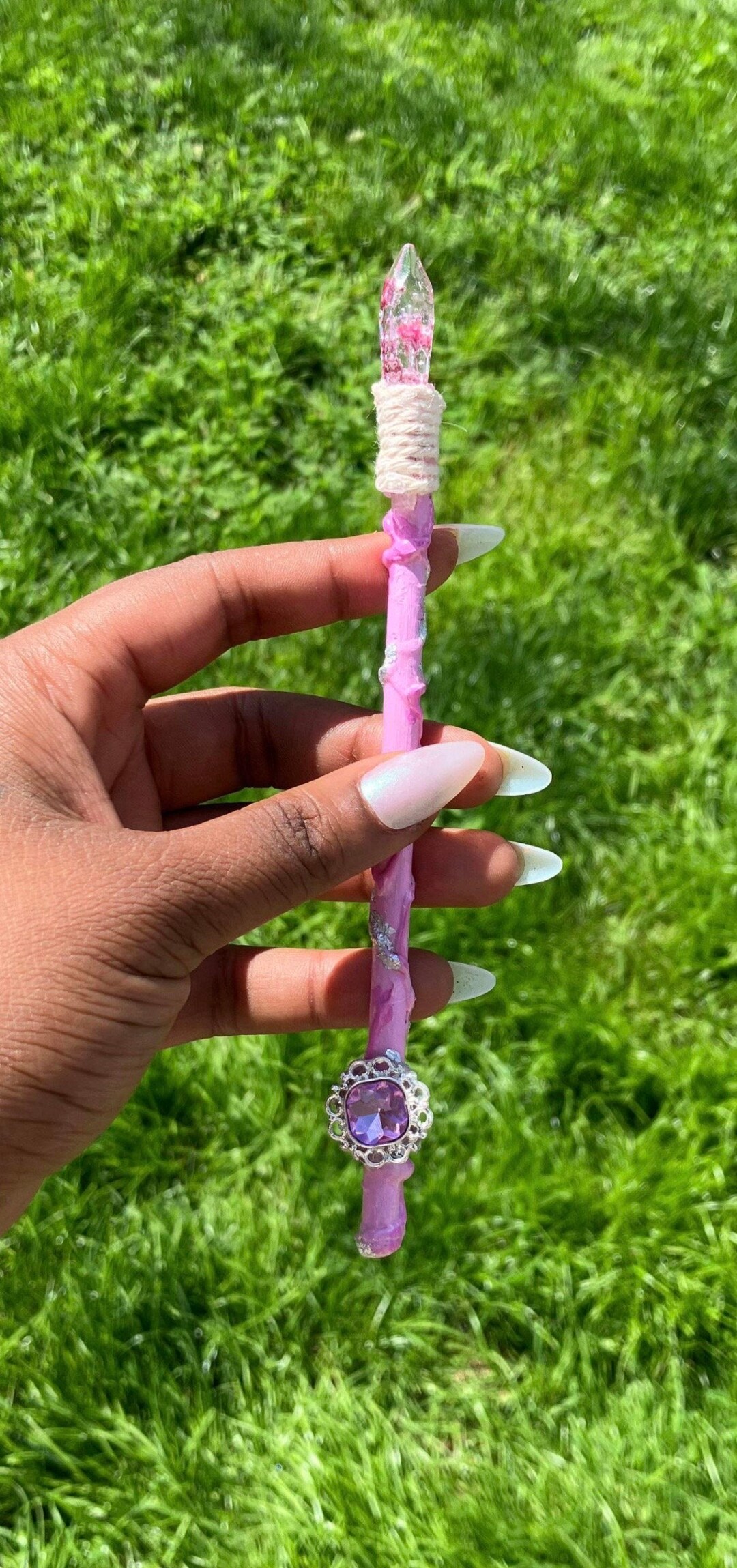 Magic Wand Handmade Witch Altar Wand With Charm and Flower - Etsy