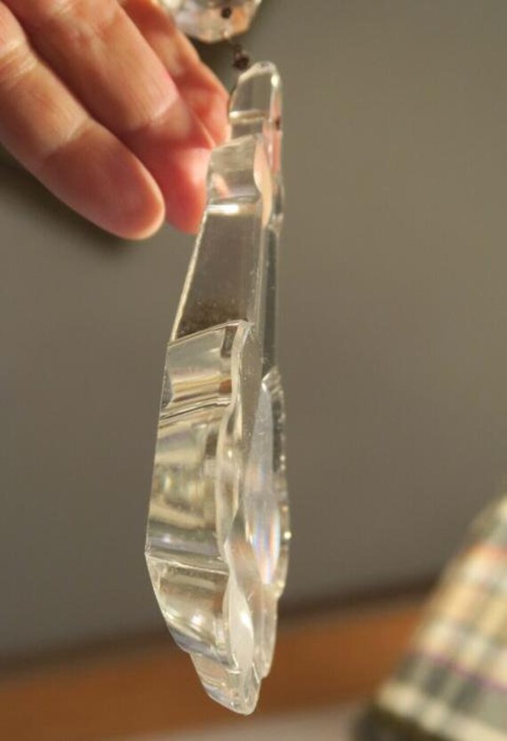 1 Vintage Czech French Crystal Glass Prism Gothic Lam… - Gem