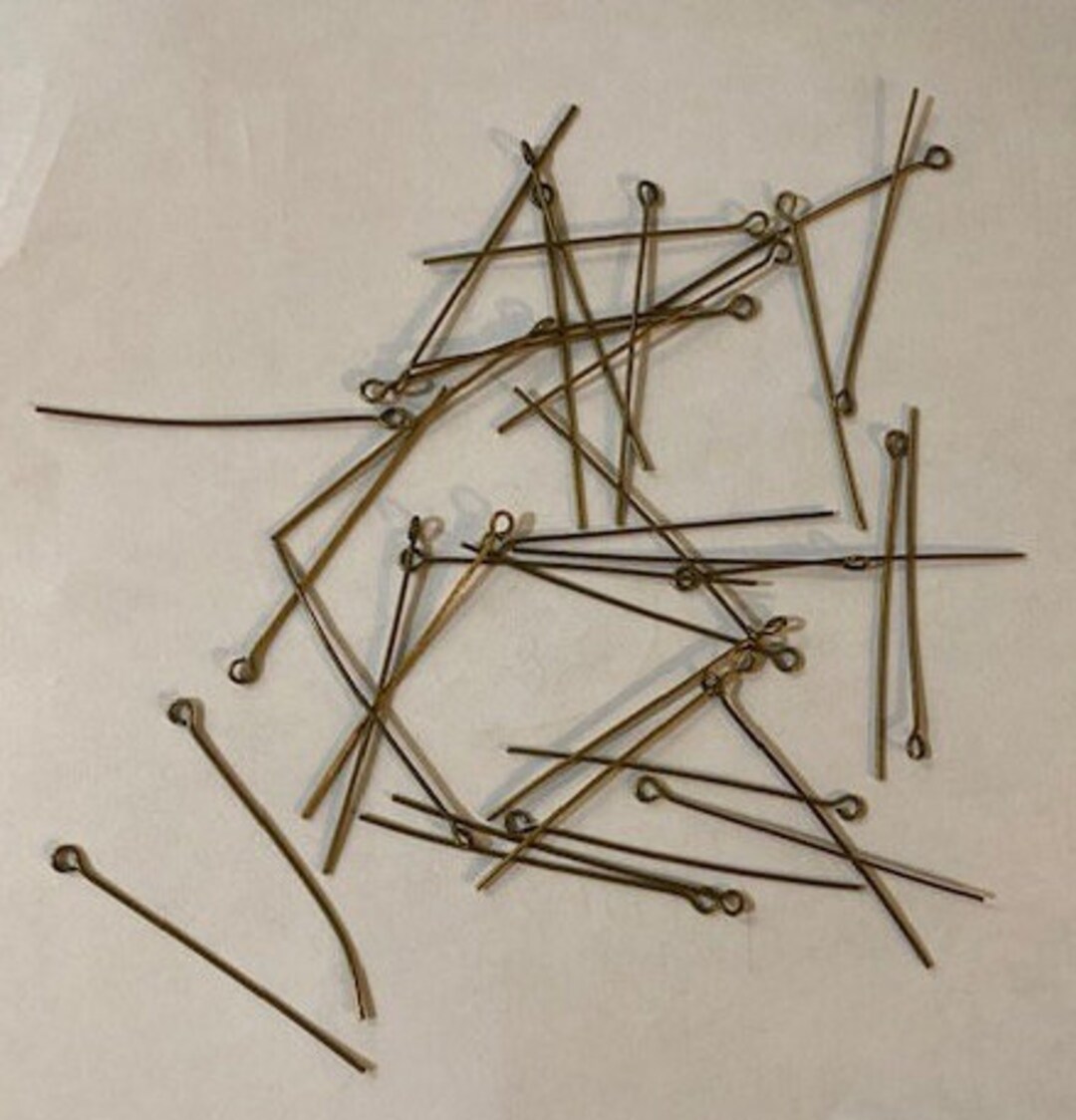 15 Dark Brass Pins 1.75" to Hang Crystal Glass Prism Lamp Chandelier ...