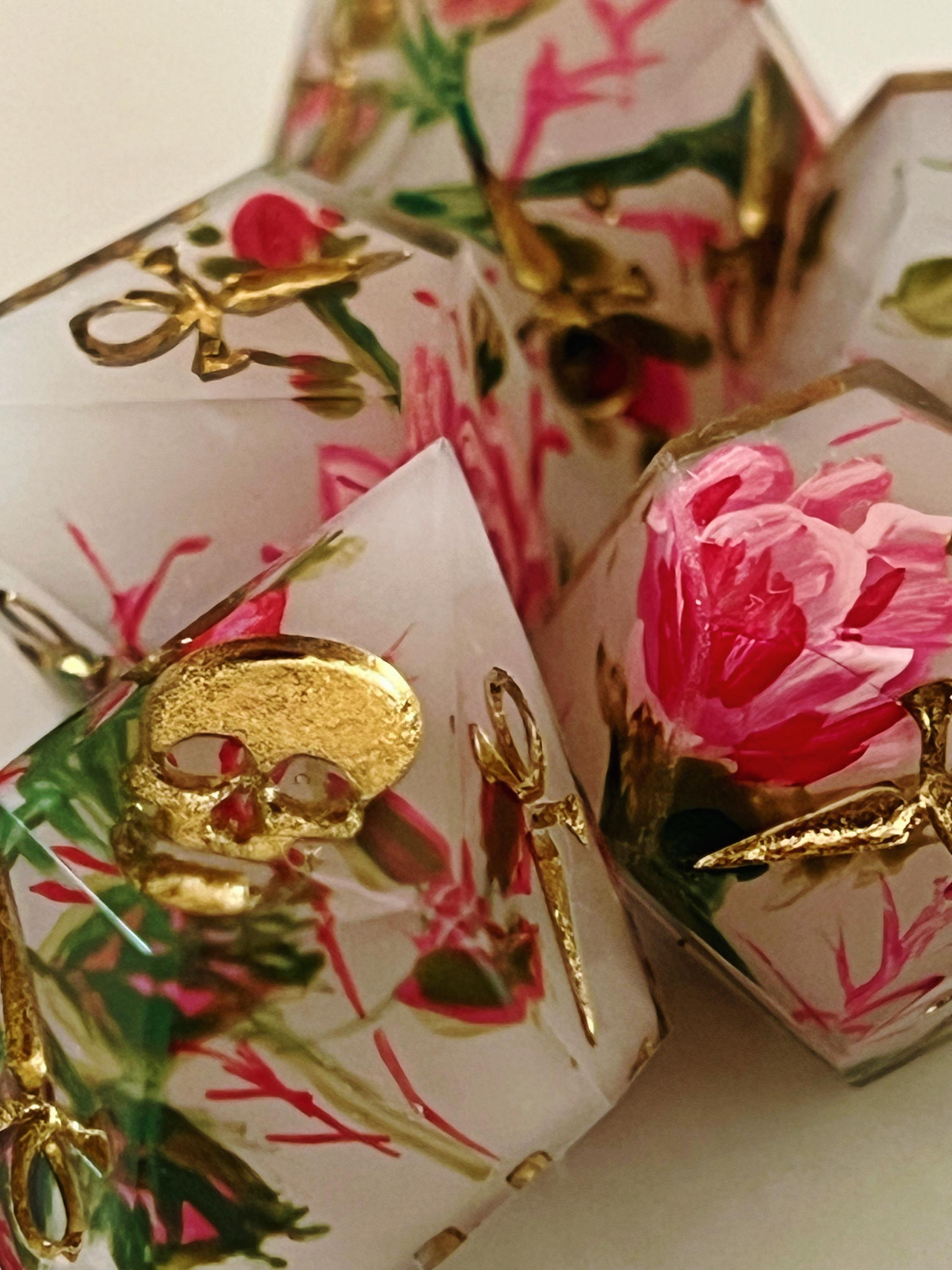 Vtm Dice Set to Matching Rose Teacup - Etsy