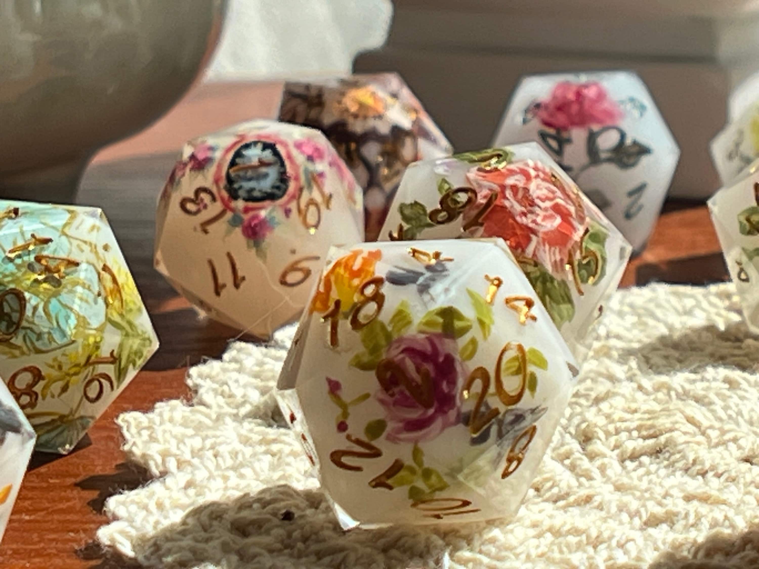Custom Hand Painted D20 - Match Your Teacup! - Etsy
