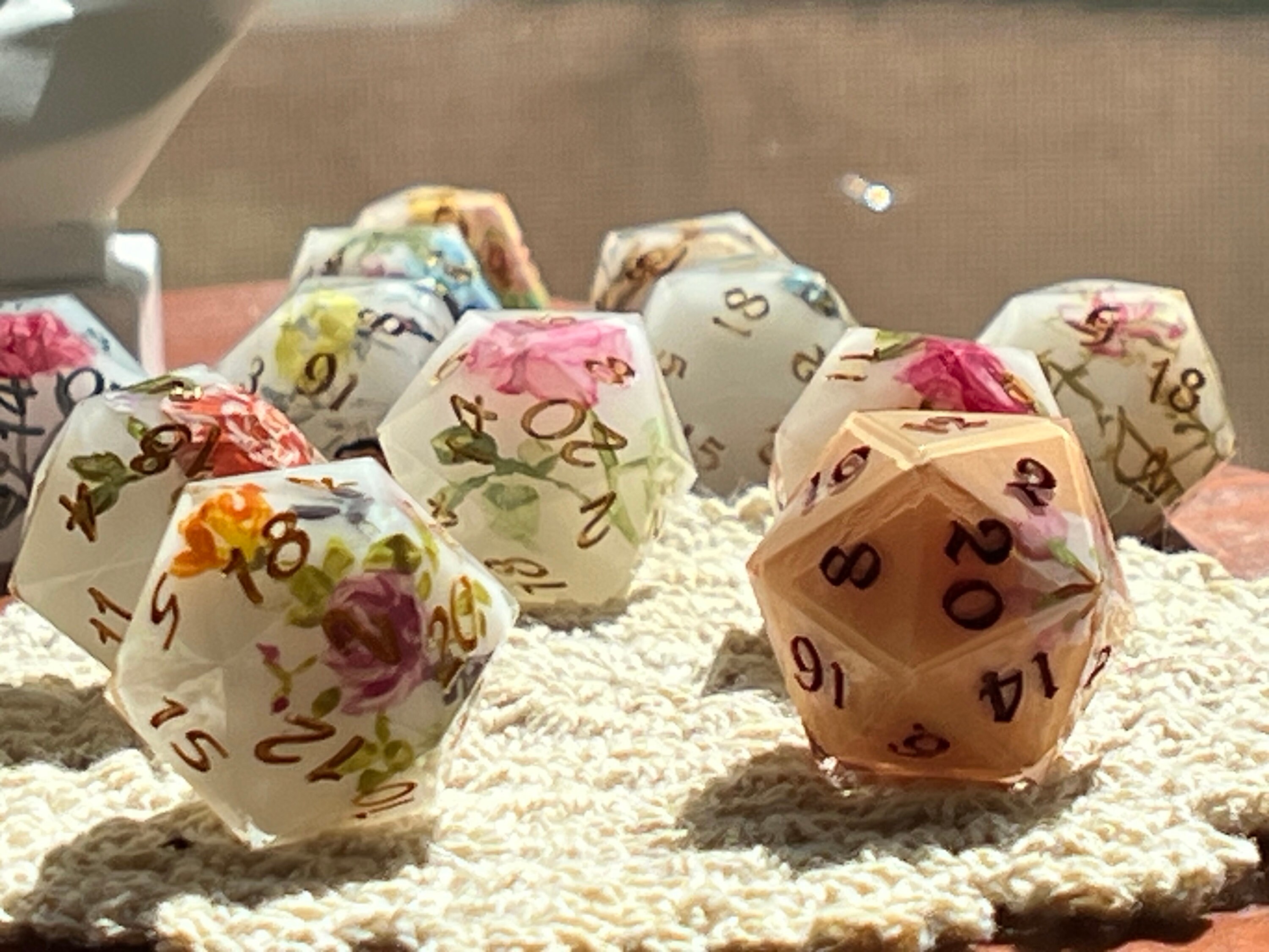 Custom Hand Painted D20 - Match Your Teacup! - Etsy