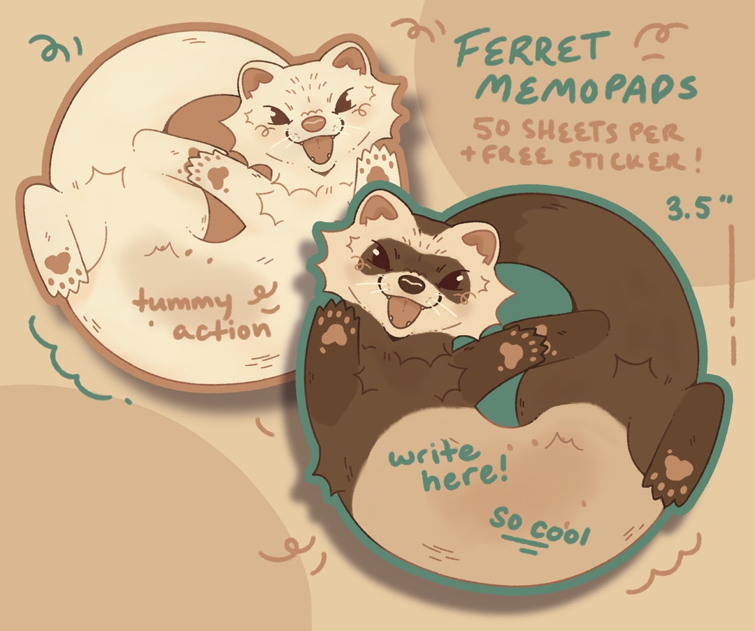 Ferret Memo Pad - Etsy