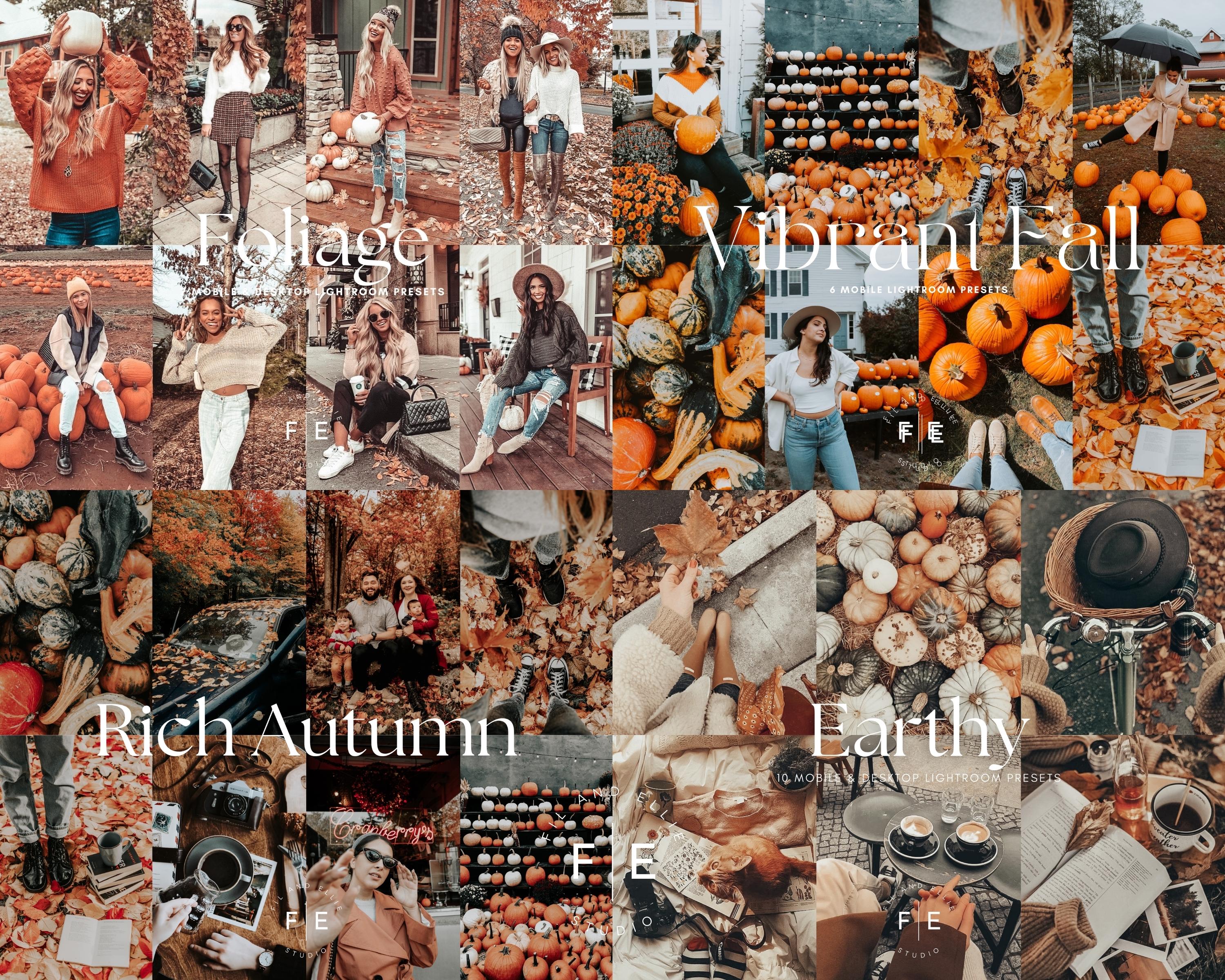 800+ FALL PRESET BUNDLE, Moody Autumn Lightroom Presets, Mobile ...