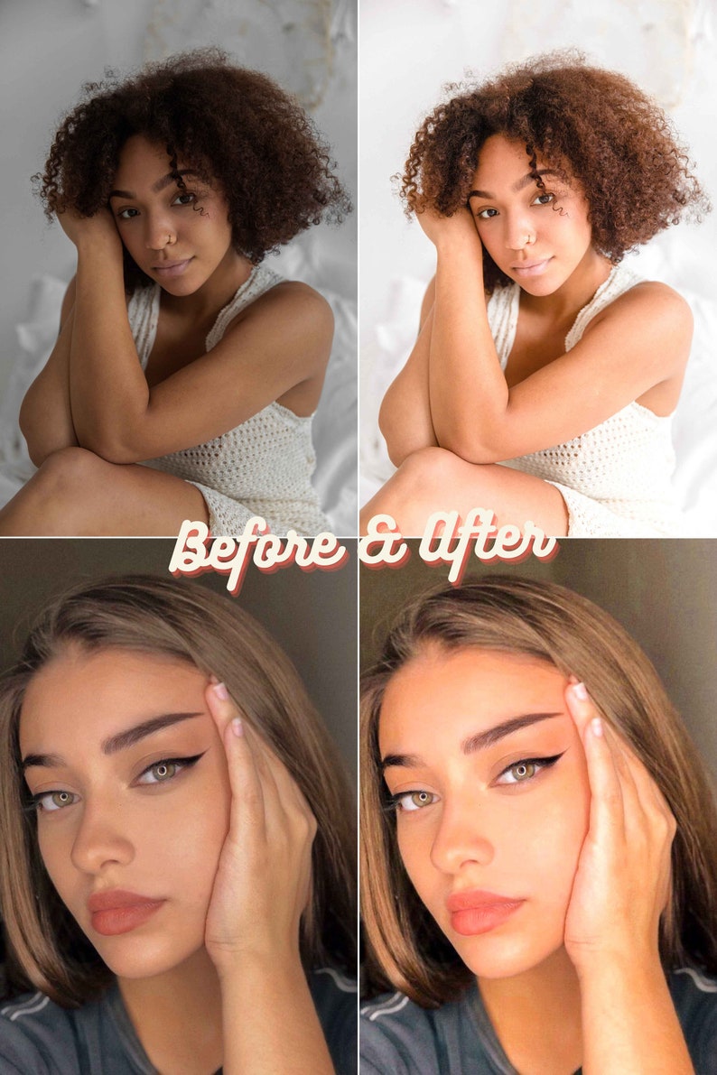 7 Bright Mobile Lightroom Presets Clean Photo Editing Filter | Etsy