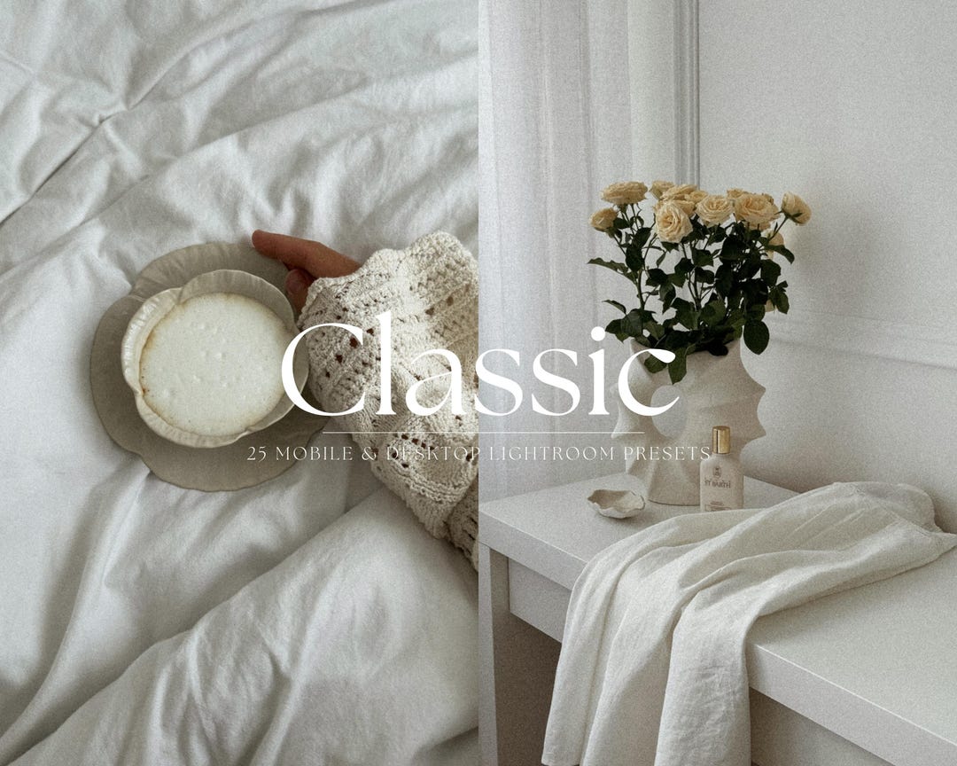 25 Lightroom Preset Bundle | Luxury Aesthetic Presets, Clean Neutral ...