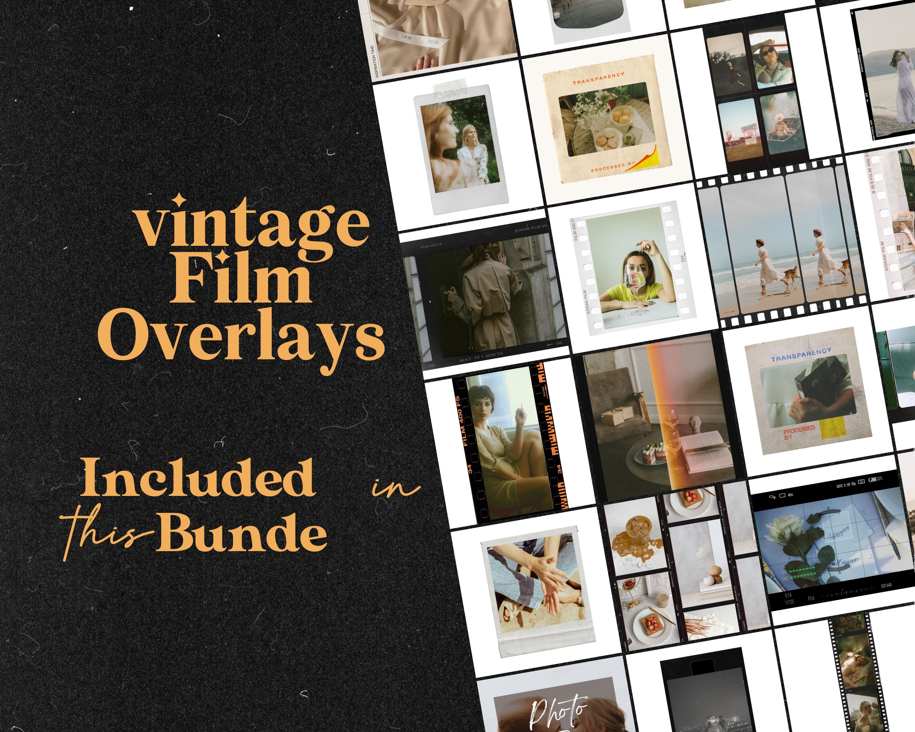 260 FILM OVERLAYS Instagram Post & Reels Templates - Media Kit - Story ...
