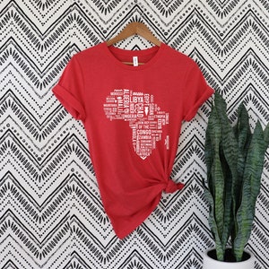 Africa Map With Countries,love Africa Shirt, Africa Shirts,africa Map ...