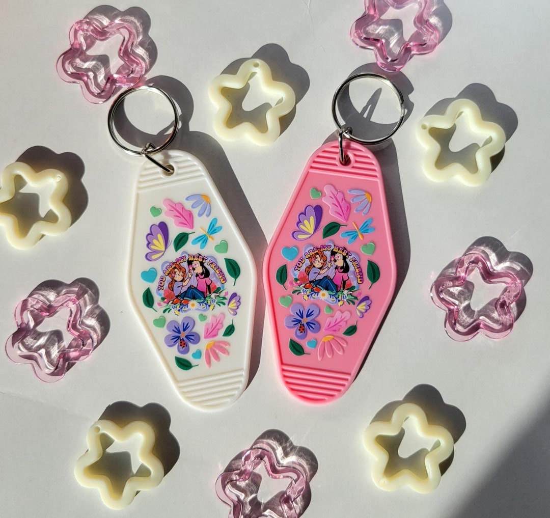 Max and Roxanne Motel Keychain, Key Tag, Goof, Goofy Movie, You Are My Best Friend Keychain ...