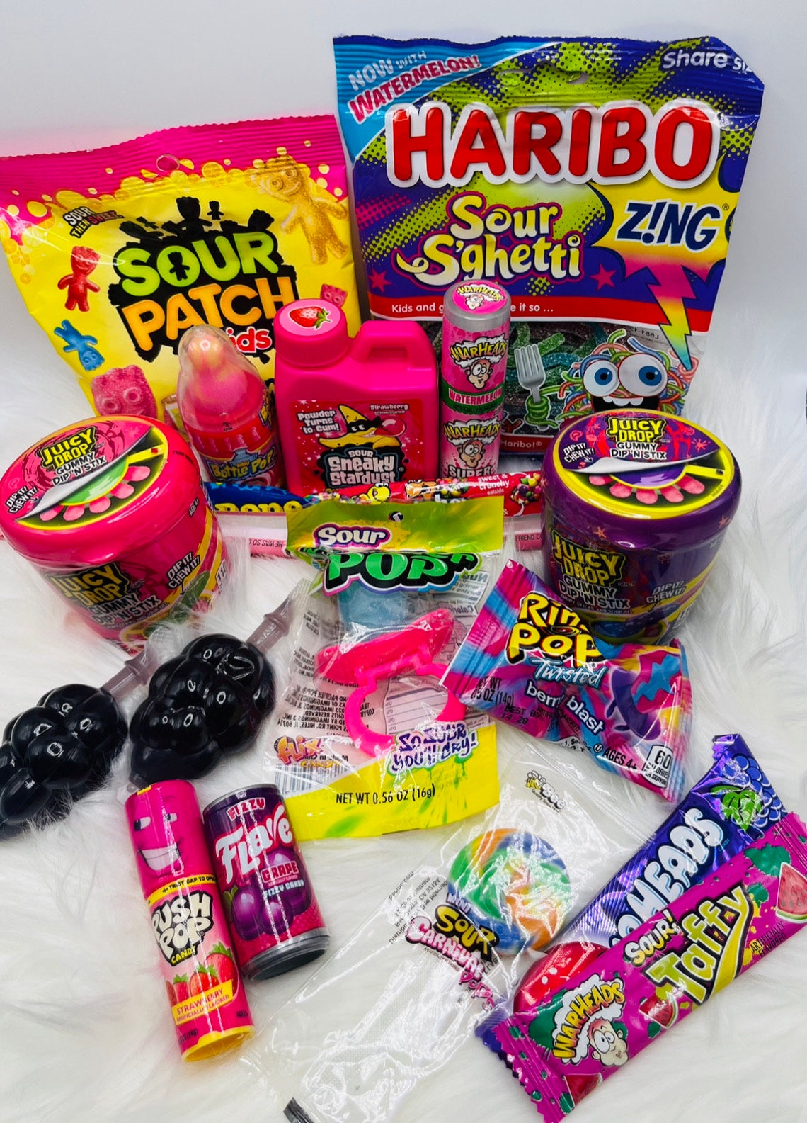 Pink & Purple Candy Gift Box With Popular Tik Tok Candies Over 2lbs of ...