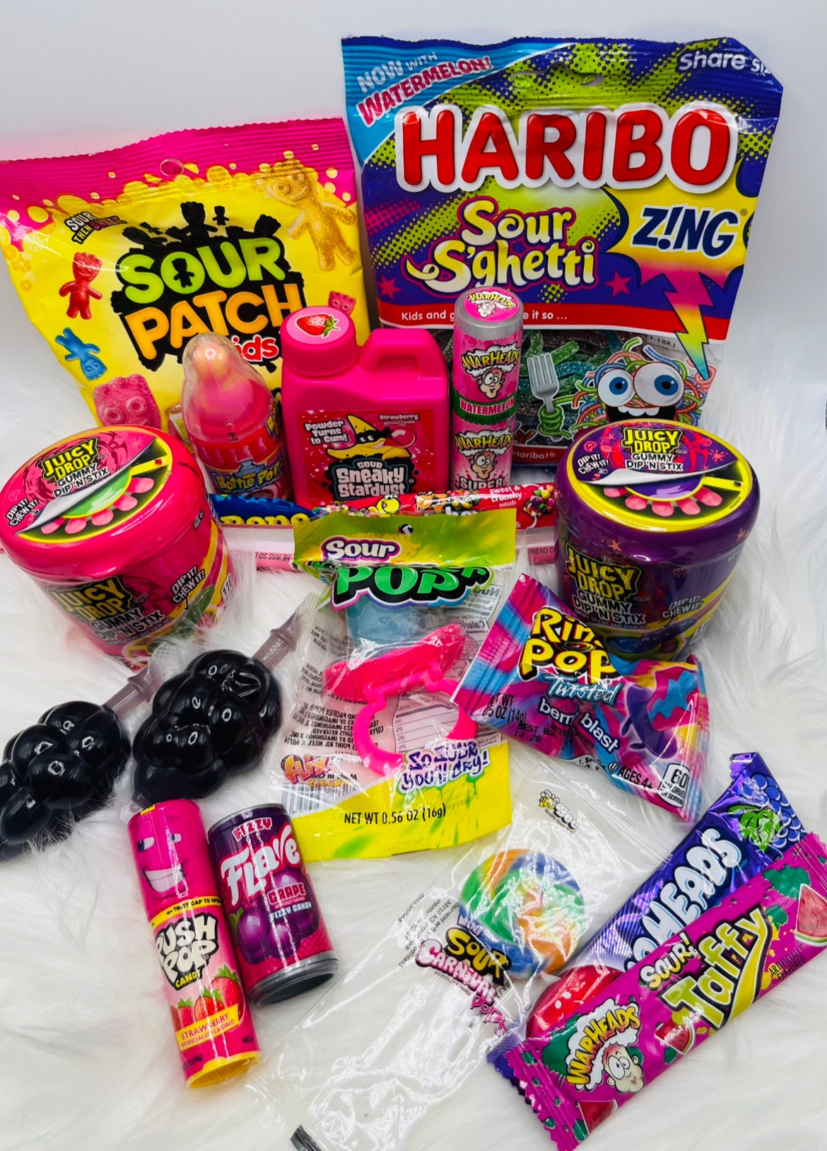 Pink & Purple Candy Gift Box With Popular Tik Tok Candies Over 2lbs of ...