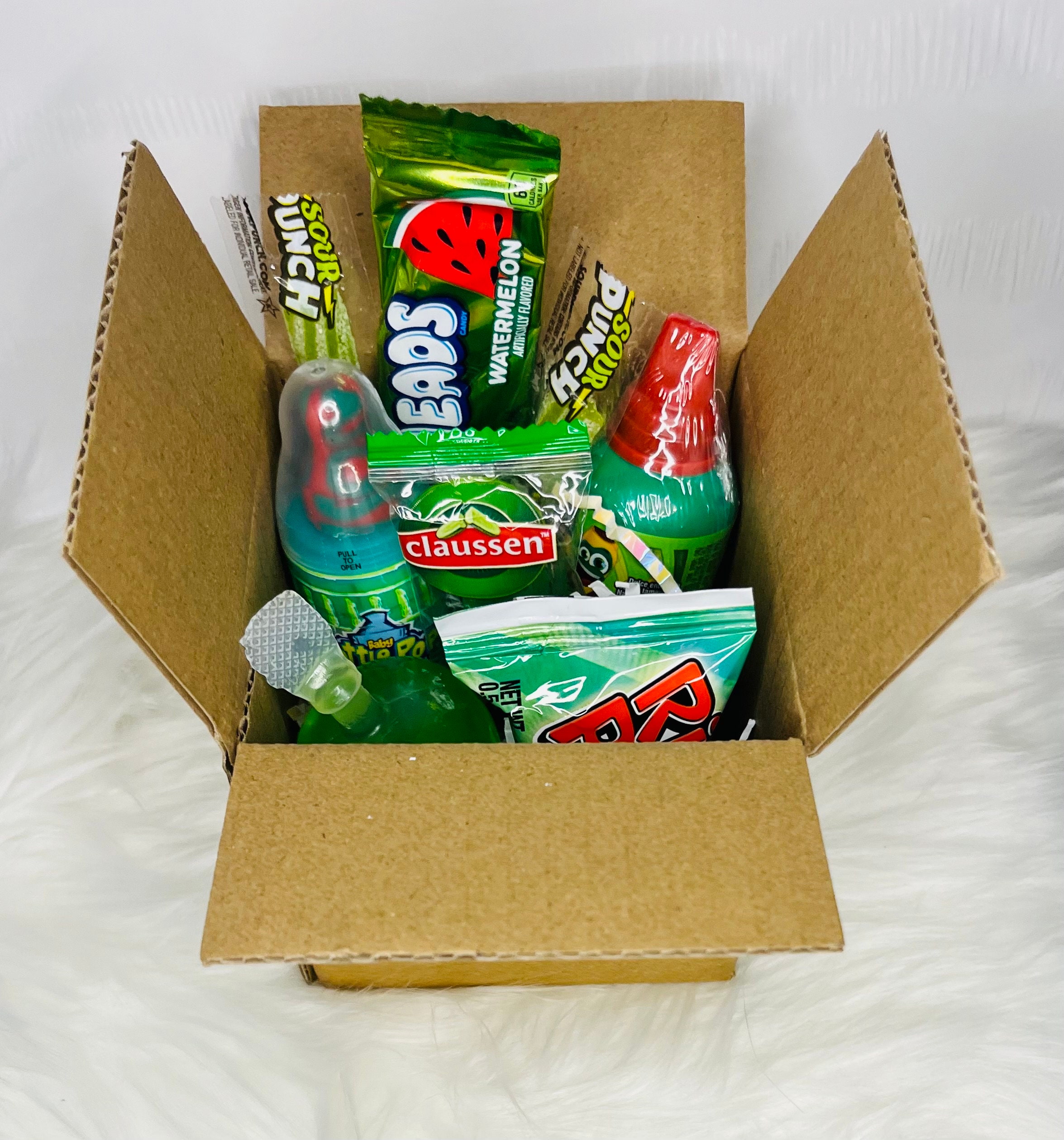 Mini Green Candy Gift Box Featuring Sweet & Sour Tik Tok Candies! - Etsy
