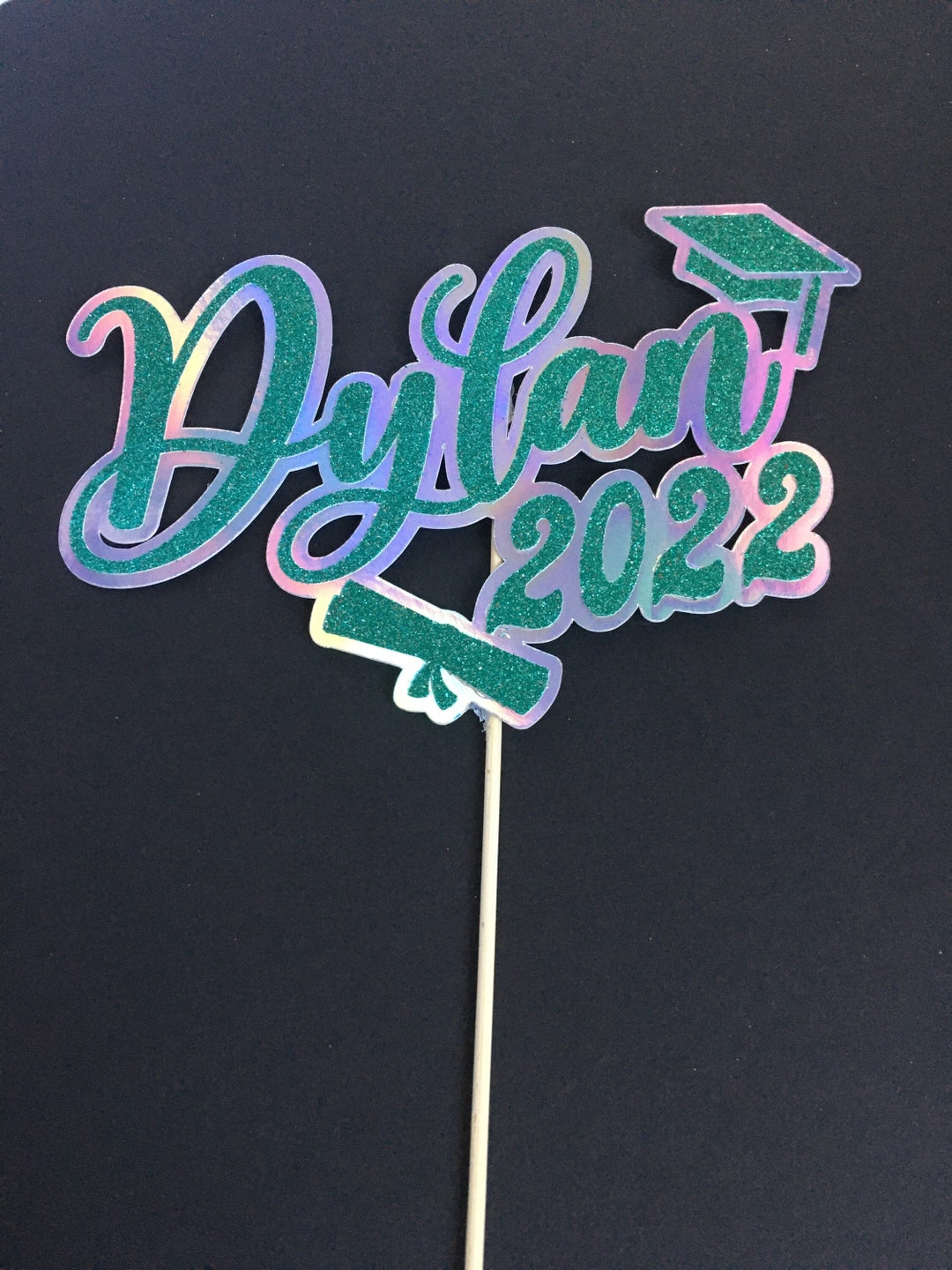 Custom Glitter Graduation Cake Topper: 2022 Grad Party Decor - Etsy