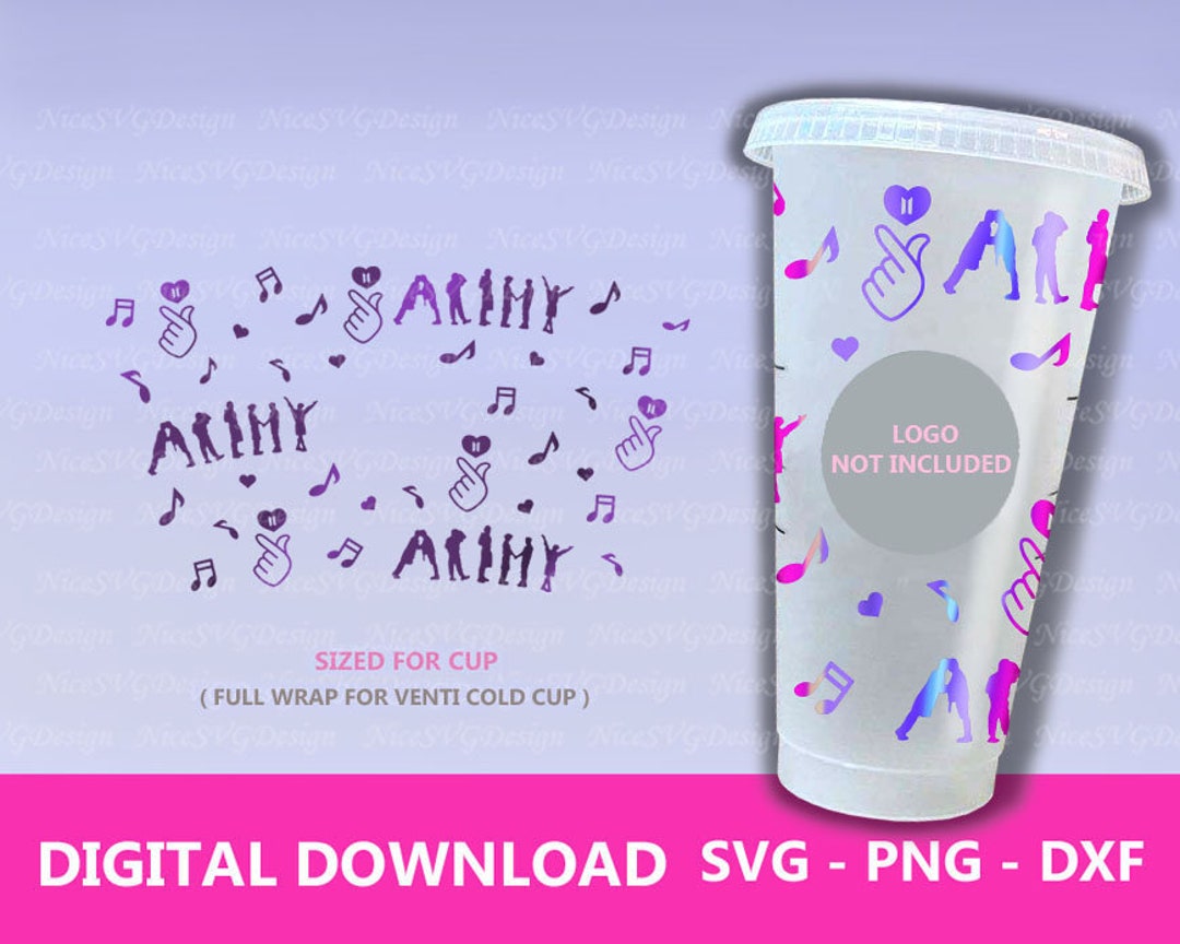 Kpop Starbucks Cup SVG Full Wrap Design Template for 24oz - Etsy