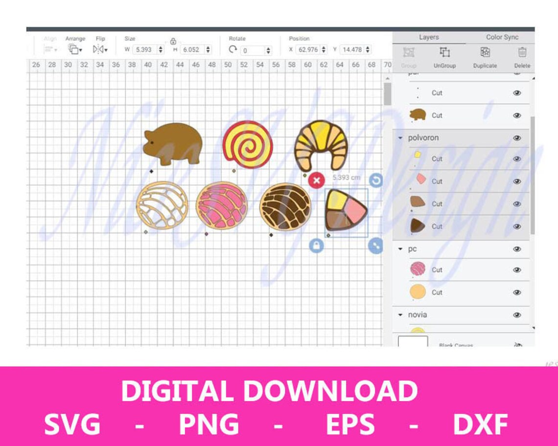 Mexican Sweet Bread SVG Bundle for DIY Projects - Etsy