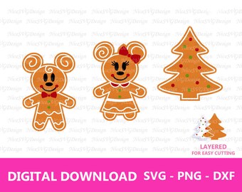 Minnie Mouse Gingerbread Svg | Etsy