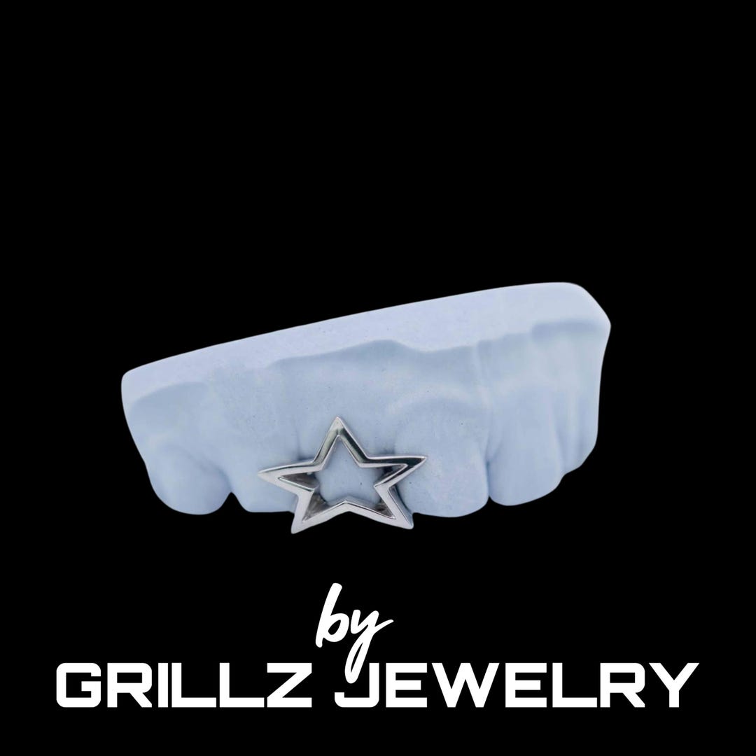 Grillz Custom Star, Grillz Silver 925, Custom Grillz Open Face, Fang ...