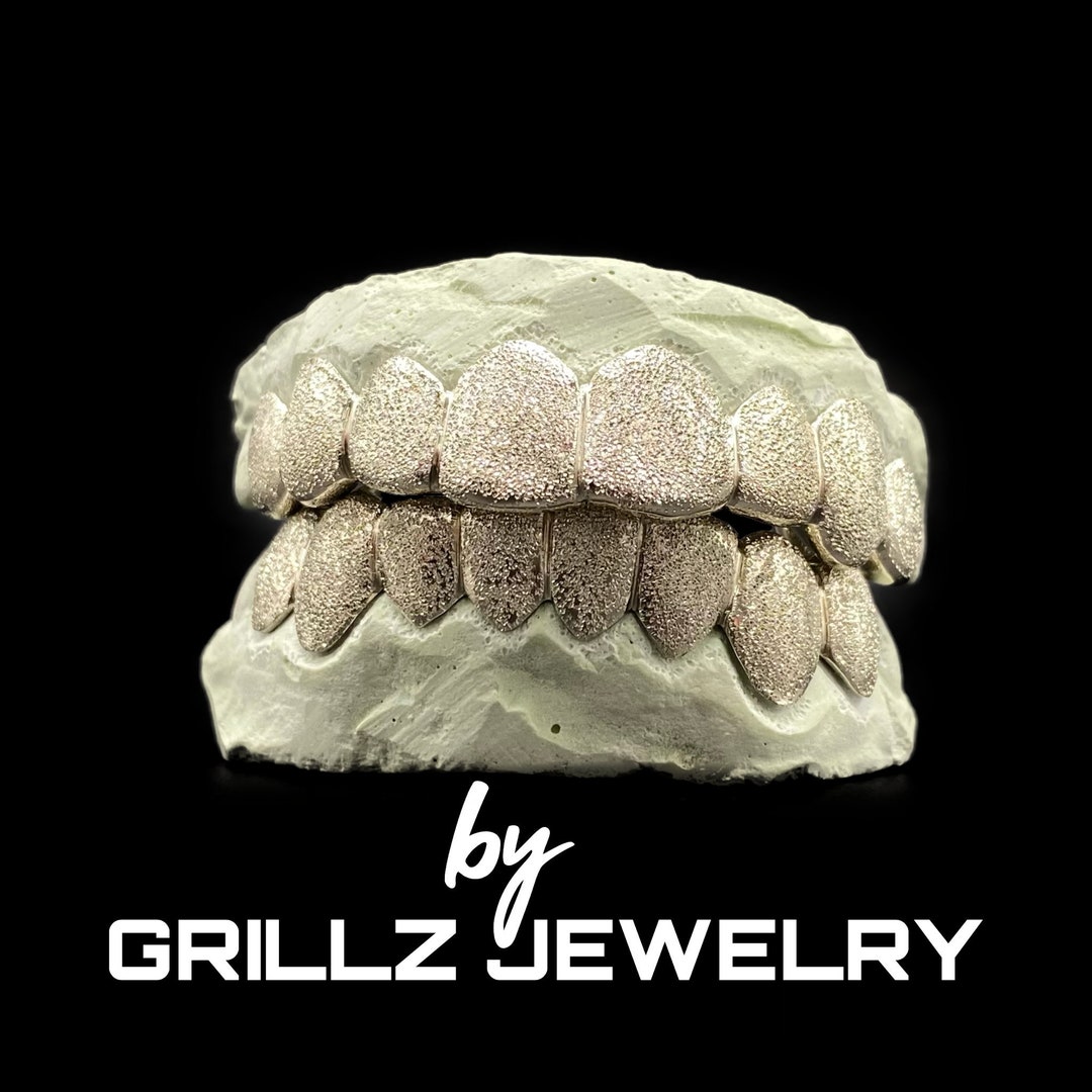 Custom Grillz With Free Diamond Sparkles and Free Perm Cuts, Silver ...