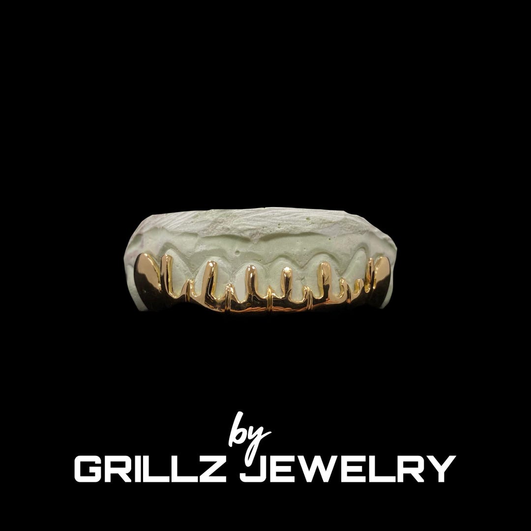 Custom Grillz 3D Dripping Shiny, Stylish Open Cut Grillz, Extended ...