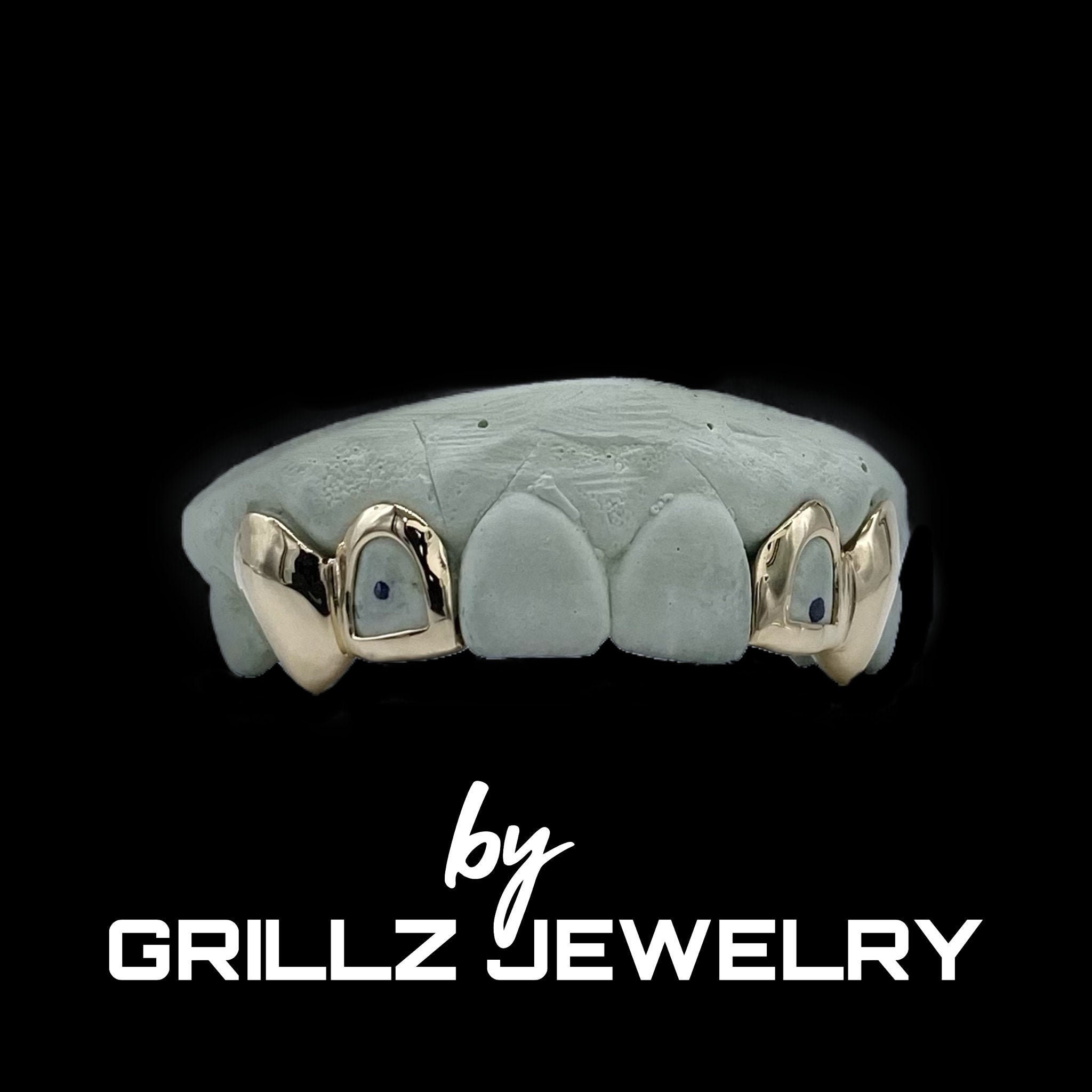 Trendy Custom Grillz With Open Face and Middle Two Skipped - Etsy Ireland