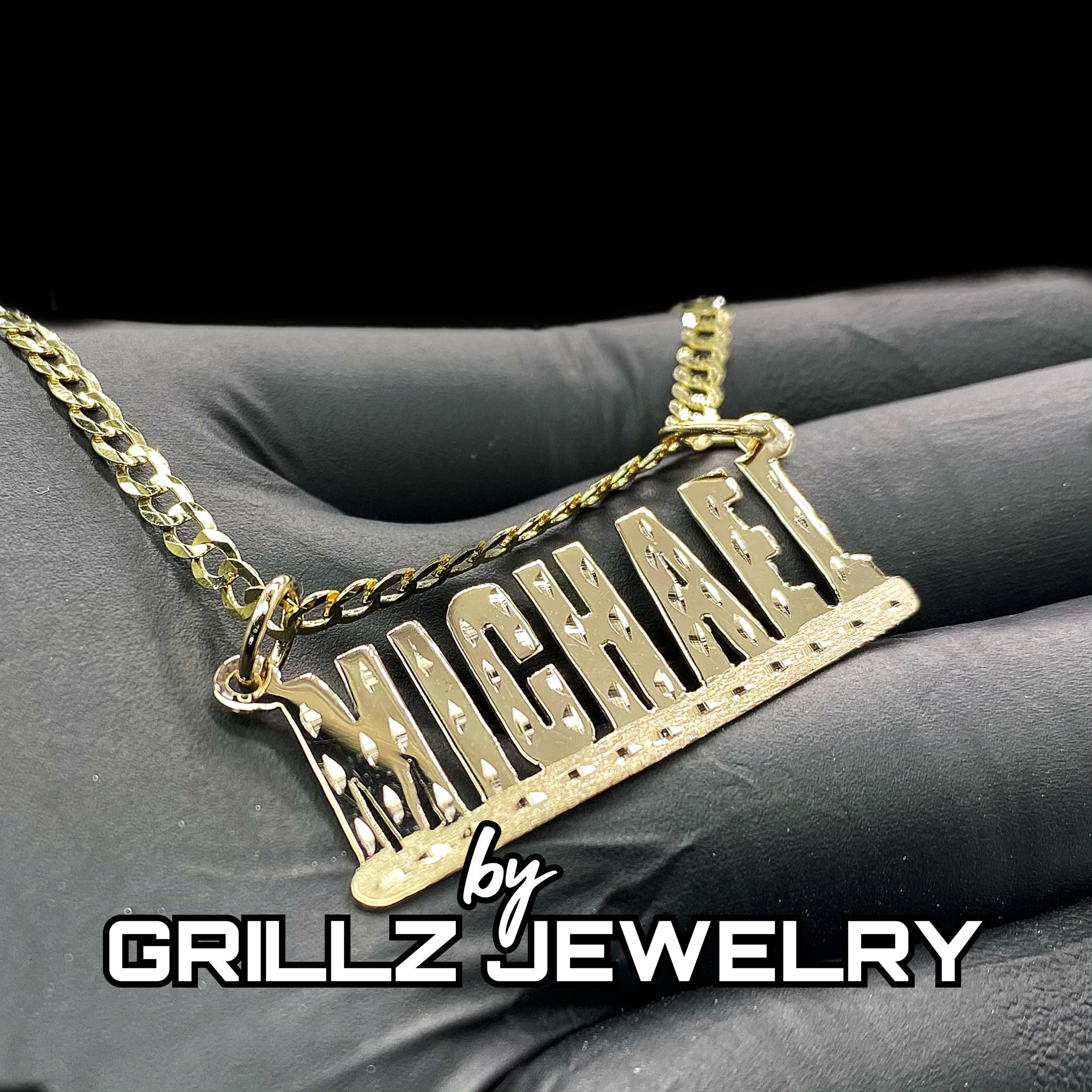 10K Gold Personalized Name Necklace Fully Handmade Dainty - Etsy