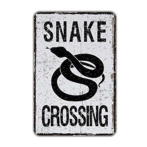 Snake Crossing Metal Sign, Contemporary Modern Farmhouse Wall Decor ...