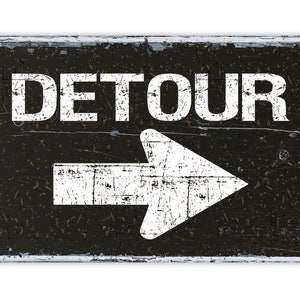 Detour Highway Road Metal Sign Contemporary Modern Farmhouse - Etsy