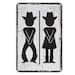 Funny Cowboy Cowgirl Bathroom Sign, Custom Contemporary Modern ...