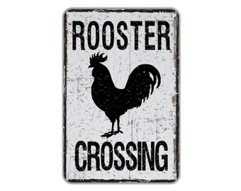 ROOSTER CROSSING Sign Xing Chicken Farmer Farm Gift - Etsy