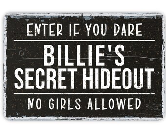 Secret Hideout Sign - Etsy