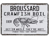 Vintage Style Crawfish Boil Personalized Metal Sign - Etsy