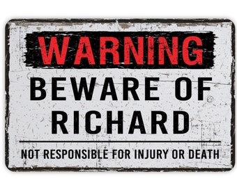 Personalized Beware Sign - Etsy