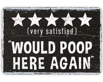 5 Star Poop Sign - Etsy