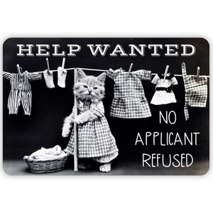 Help Wanted Laundry Room Metal Sign Rustic Chic Modern - Etsy