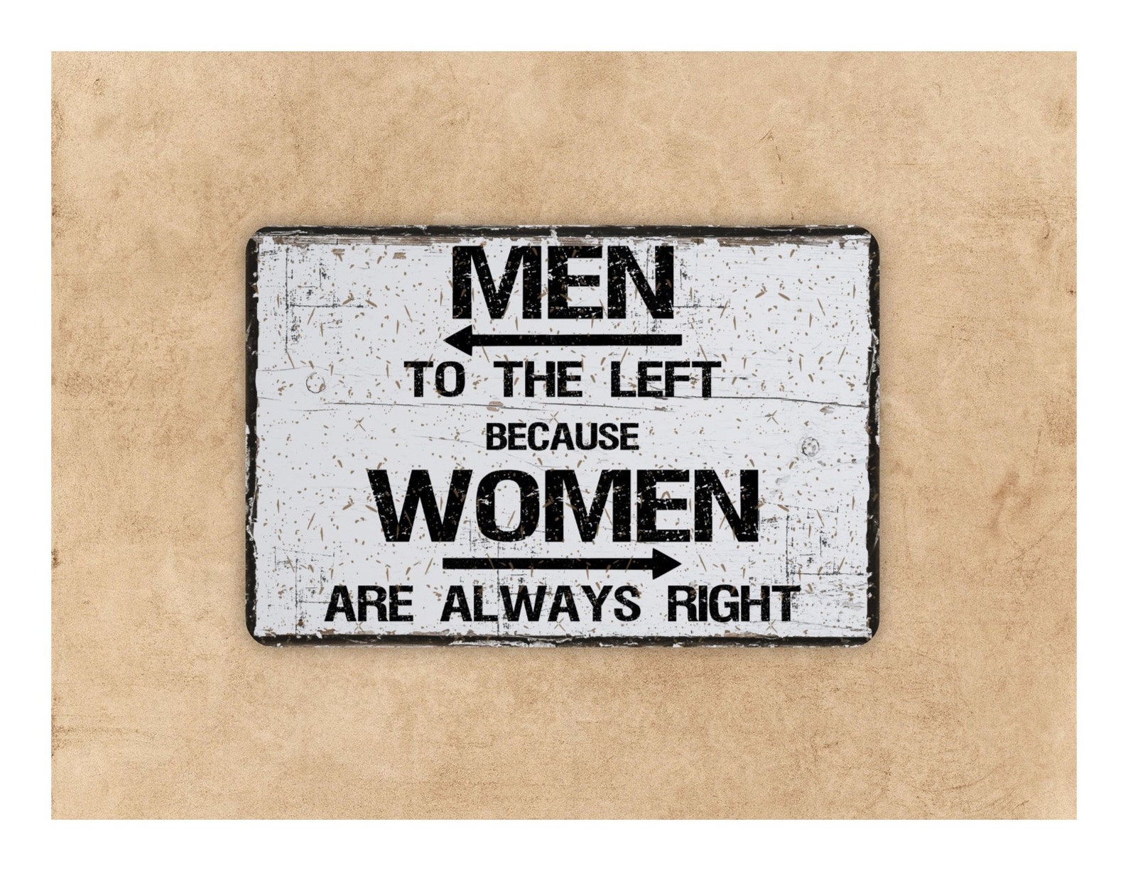 Men To The Left Because Women Are Always Right Bathroom Metal | Etsy