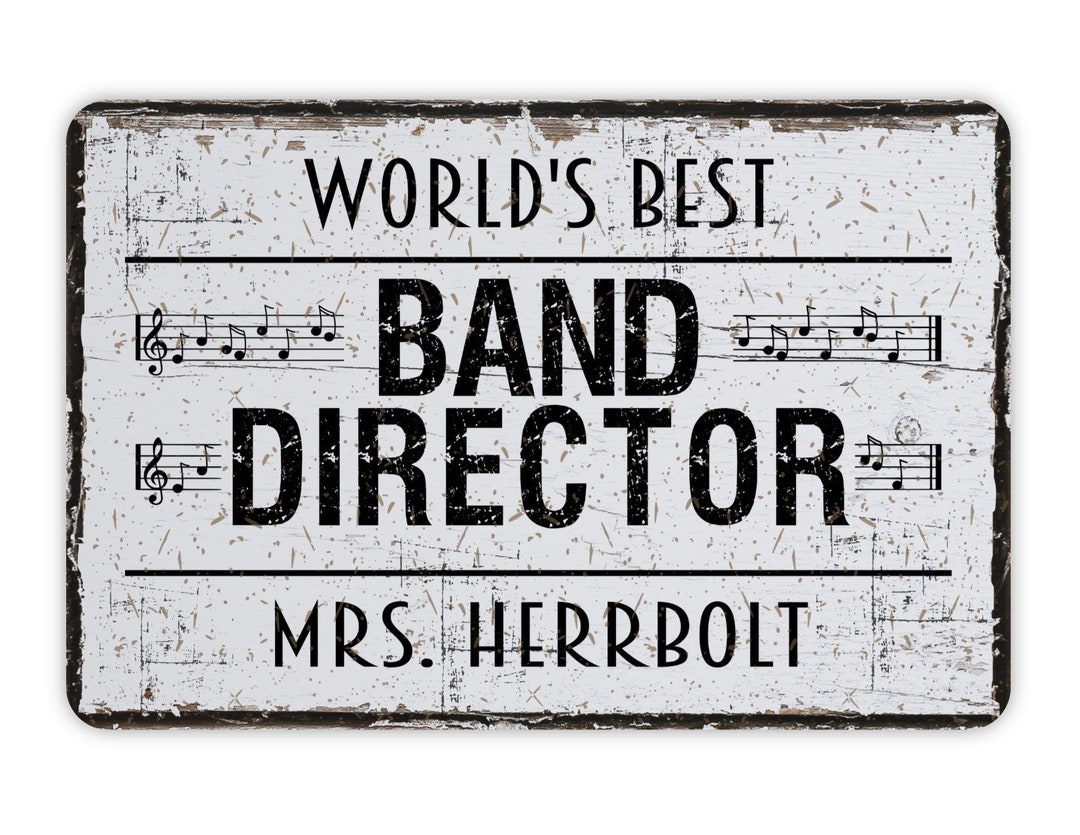 World's Best Band Director Personalized Metal Sign Custom - Etsy