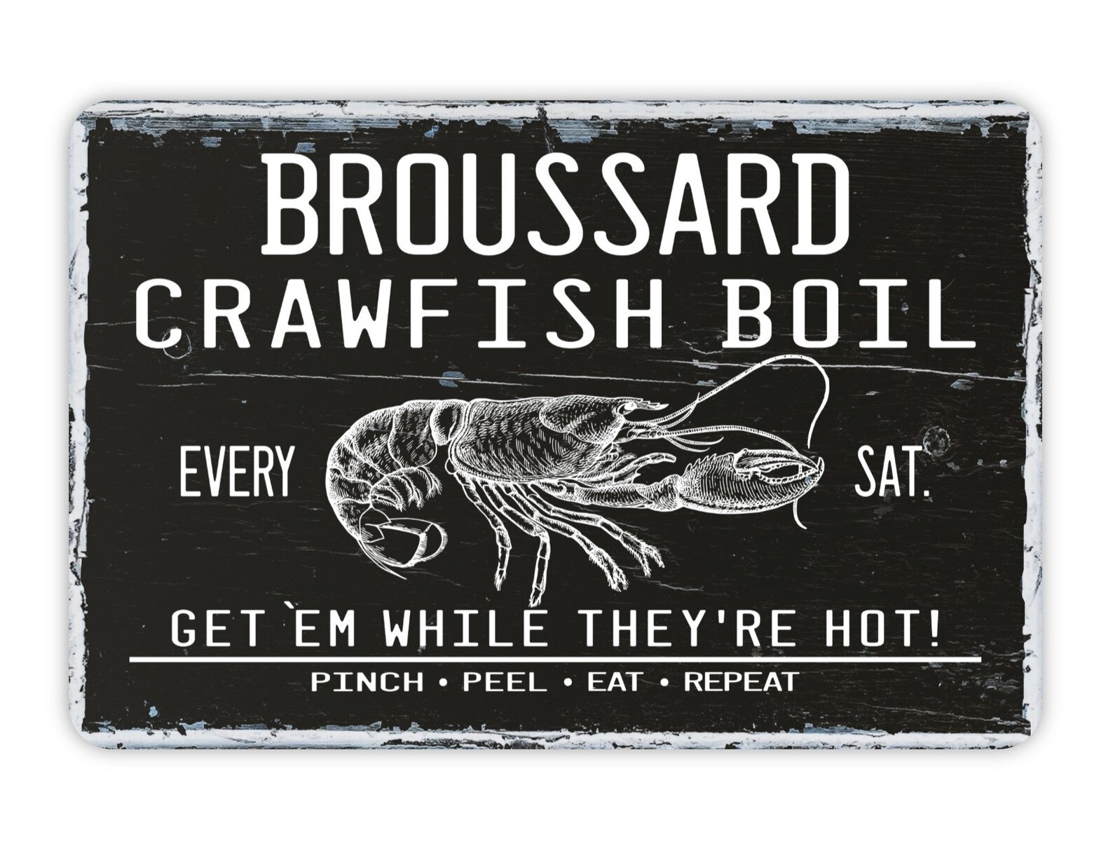Vintage Style Crawfish Boil Personalized Metal Sign - Etsy