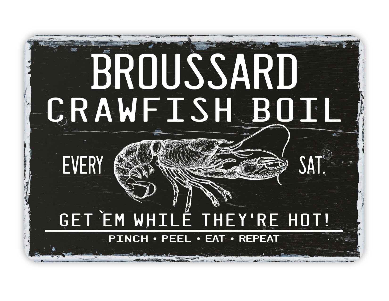 Vintage Style Crawfish Boil Personalized Metal Sign - Etsy