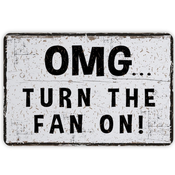 Turn on Fan Sign - Etsy