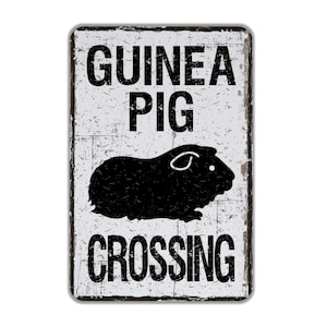 Pet Guinea Pig Crossing Sign, Rustic Contemporary Modern Farmhouse ...