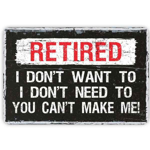 Funny Retired Sign - Etsy