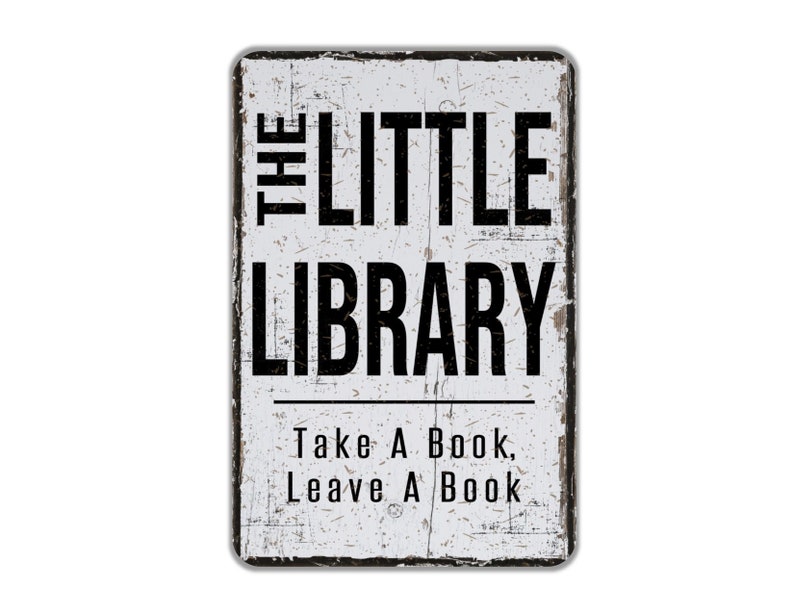 The Little Library Sign Rustic Custom Contemporary Modern - Etsy