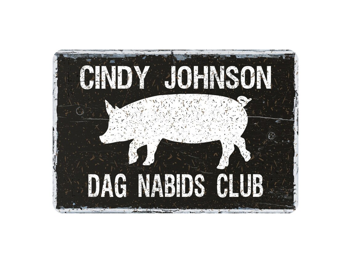 Personalized Show Pig or Hog Sign, Contemporary Modern Farmhouse Metal ...