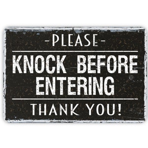Please Knock Before Entering Sign, Rustic Contemporary Modern Farmhouse ...