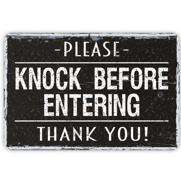 Please Knock Sign - Etsy