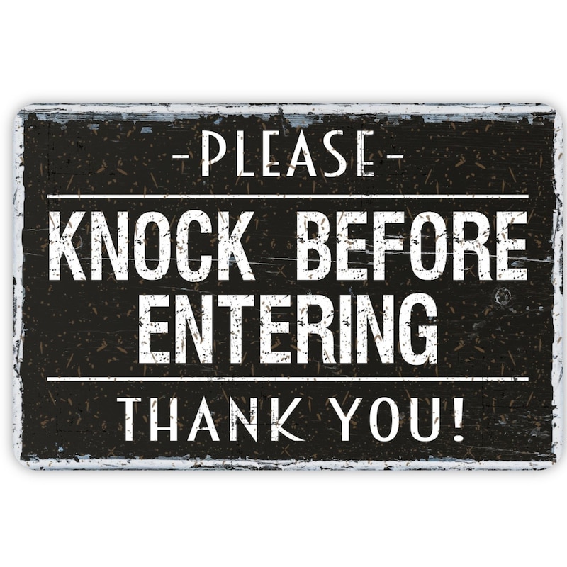 Please Knock Sign - Etsy
