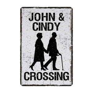 Old People Crossing Sign, Personalized Custom Metal Sign, Funny ...