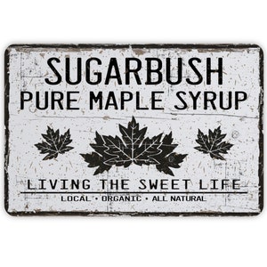 Vintage Style Maple Syrup Personalized Metal Sign, Contemporary Modern ...