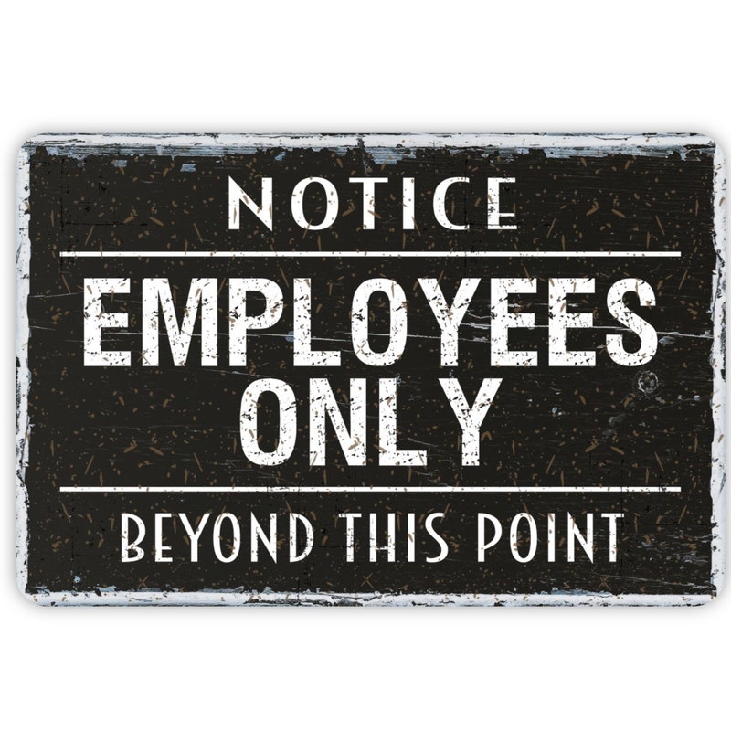 Employees Only Sign - Etsy