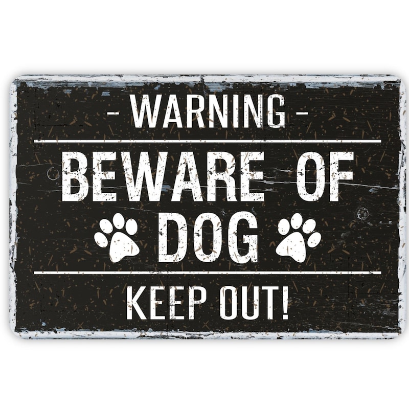 Keep Out Dog Sign - Etsy